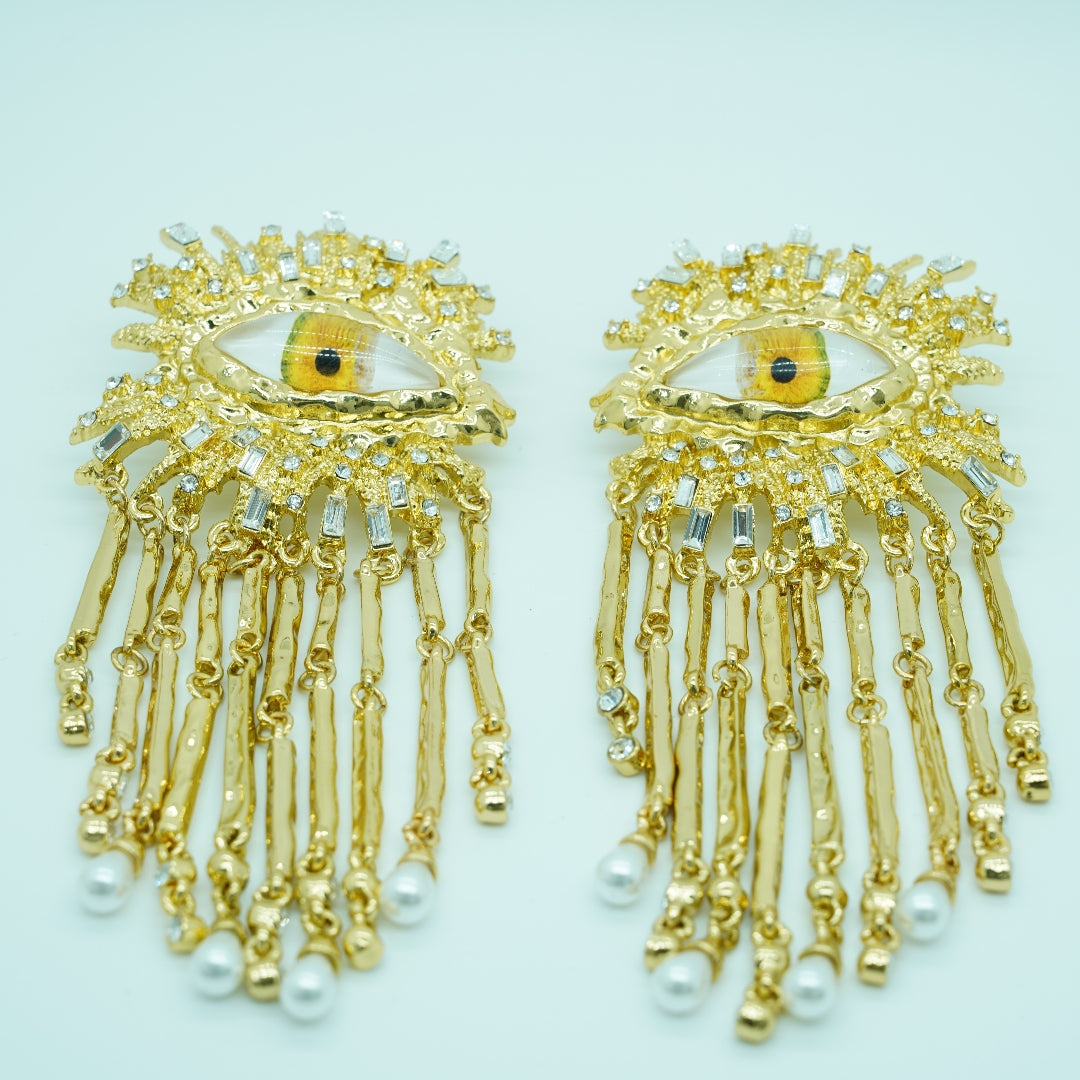 Mystic Eye Fringe Earrings – LUOYANG